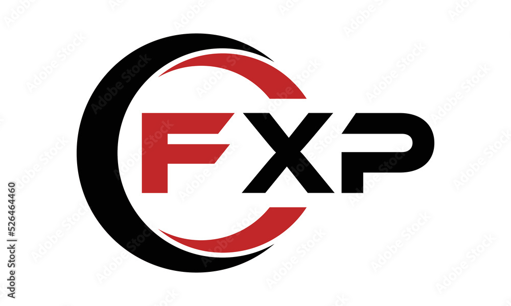 FXP three letter swoosh logo design vector template | monogram logo ...