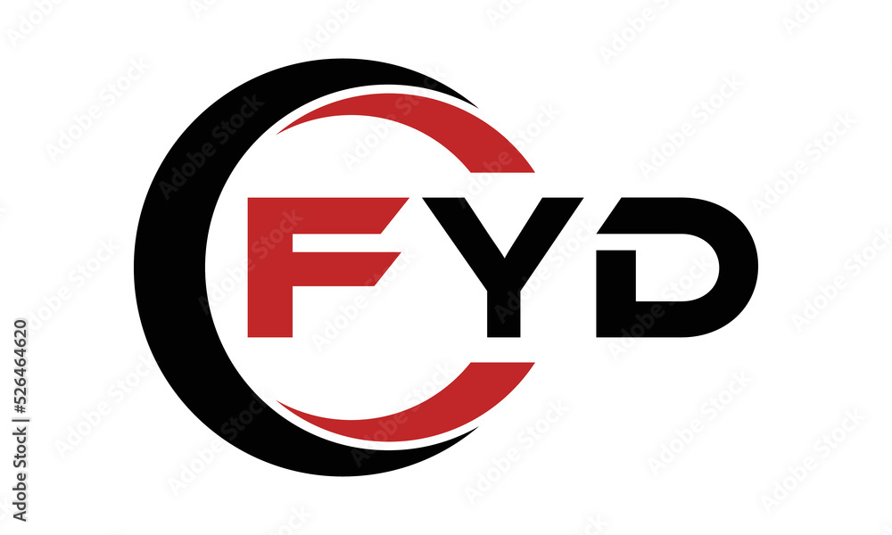 FYD three letter swoosh logo design vector template | monogram logo ...