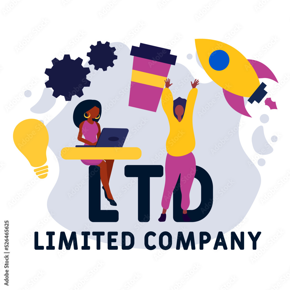 ltd - limited company acronym. business concept background. vector ...