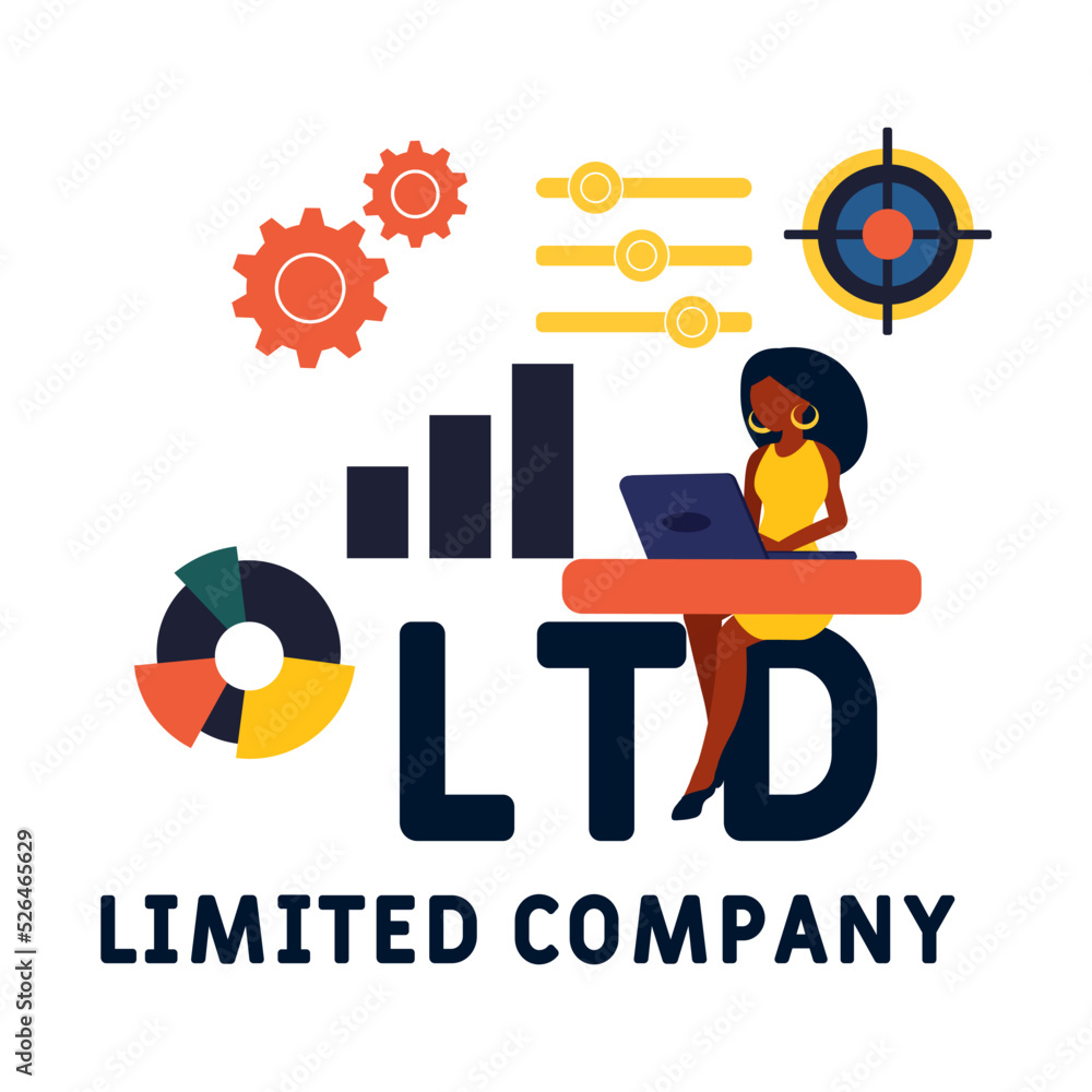ltd - limited company acronym. business concept background. vector ...