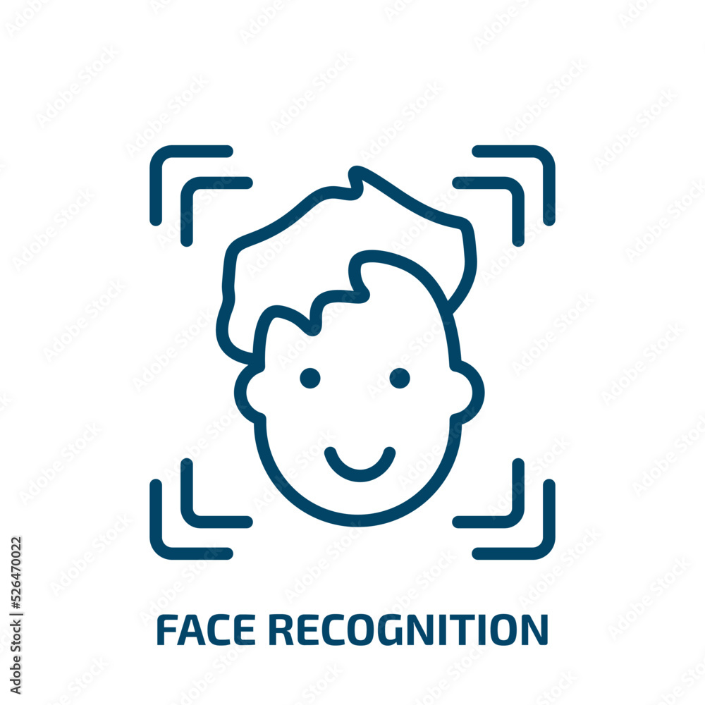 face recognition icon from artificial intellegence and future ...