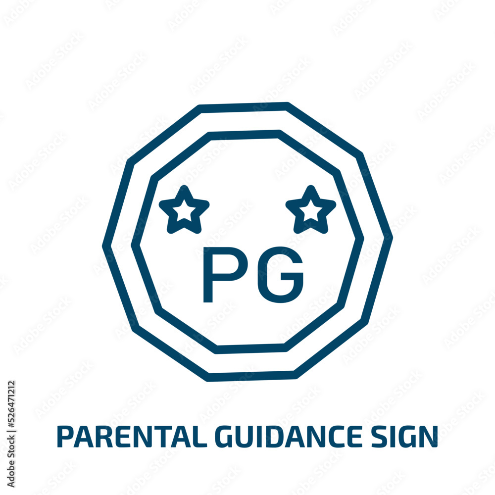 parental guidance sign icon from cinema collection. Thin linear ...