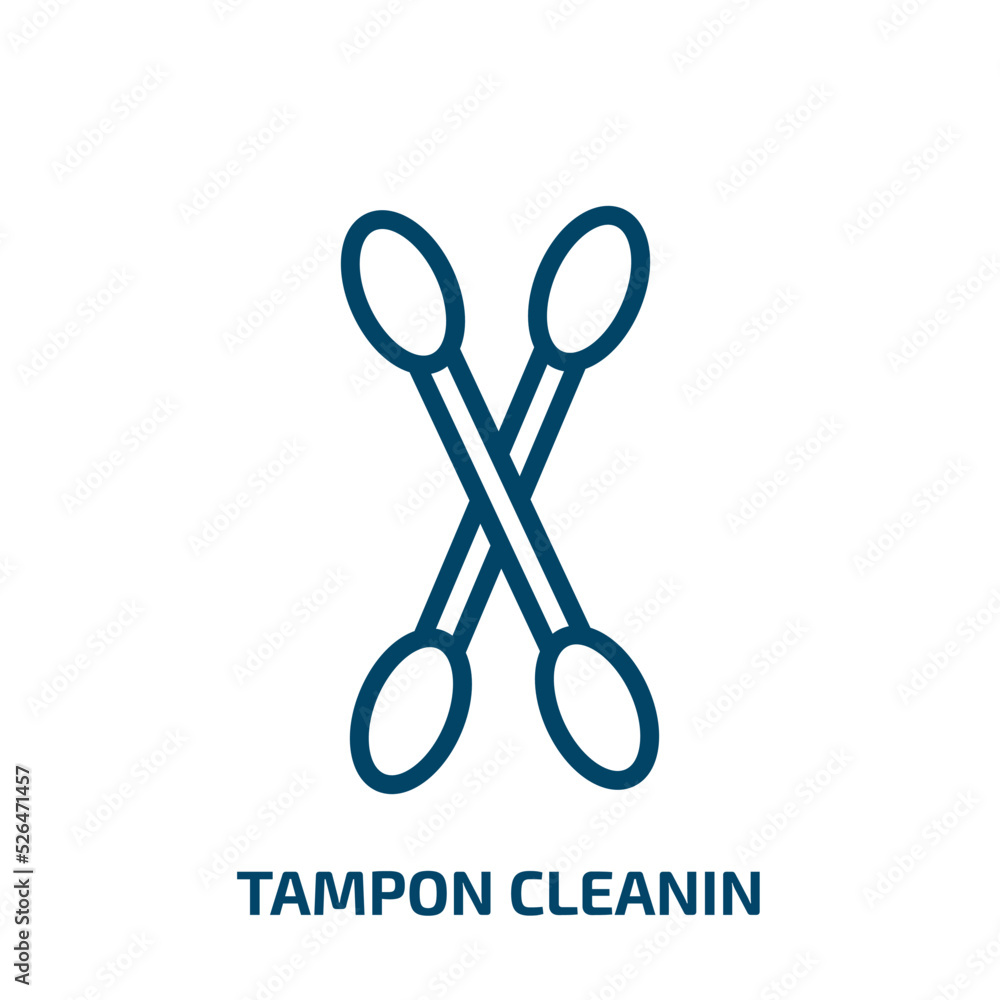 tampon cleanin icon from cleaning collection. Thin linear tampon ...