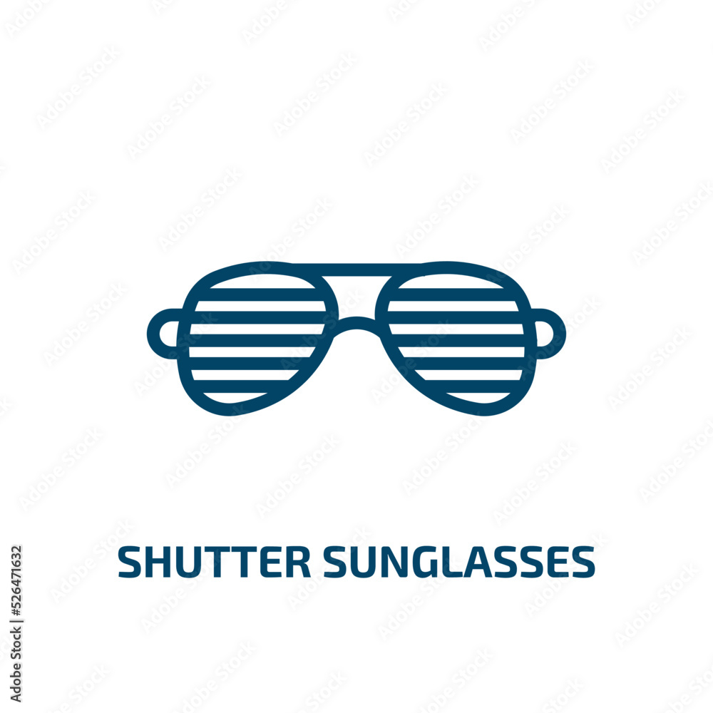 shutter sunglasses icon from clothes collection. Thin linear shutter ...