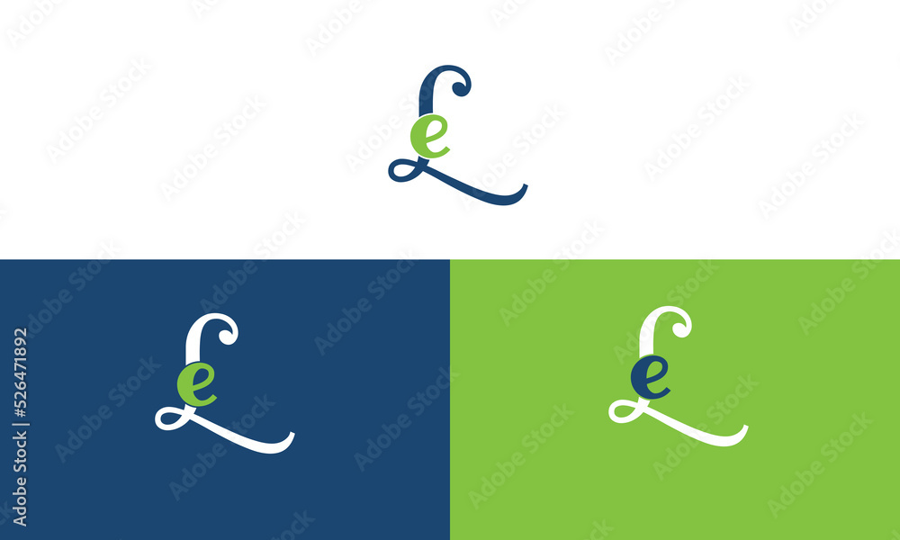 Alphabet letters Initials Monogram logo LE, EL, L and E Stock Vector ...