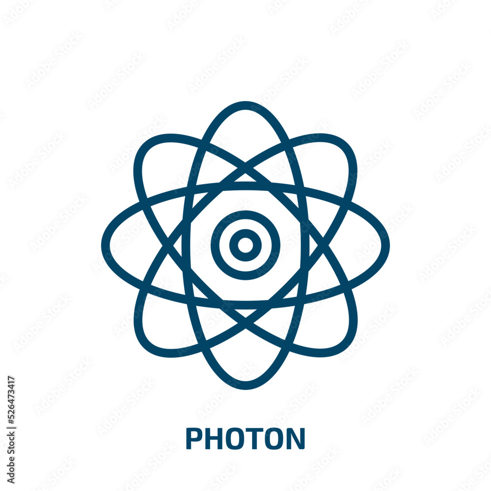 photon icon from education collection. Thin linear photon, quantum ...