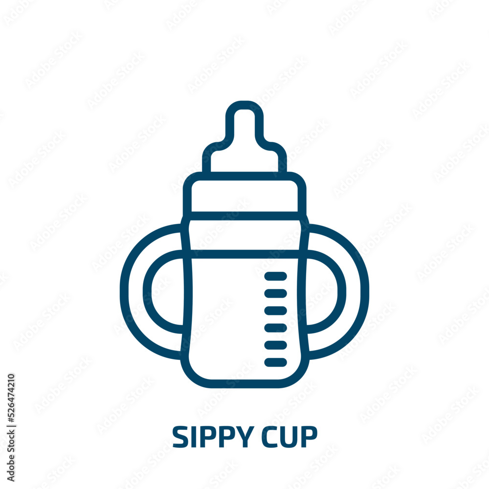 sippy cup icon from food collection. Thin linear sippy cup, newborn ...