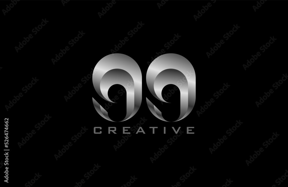 Number 99 Logo. number 99 with silver colour, usable for anniversary ...