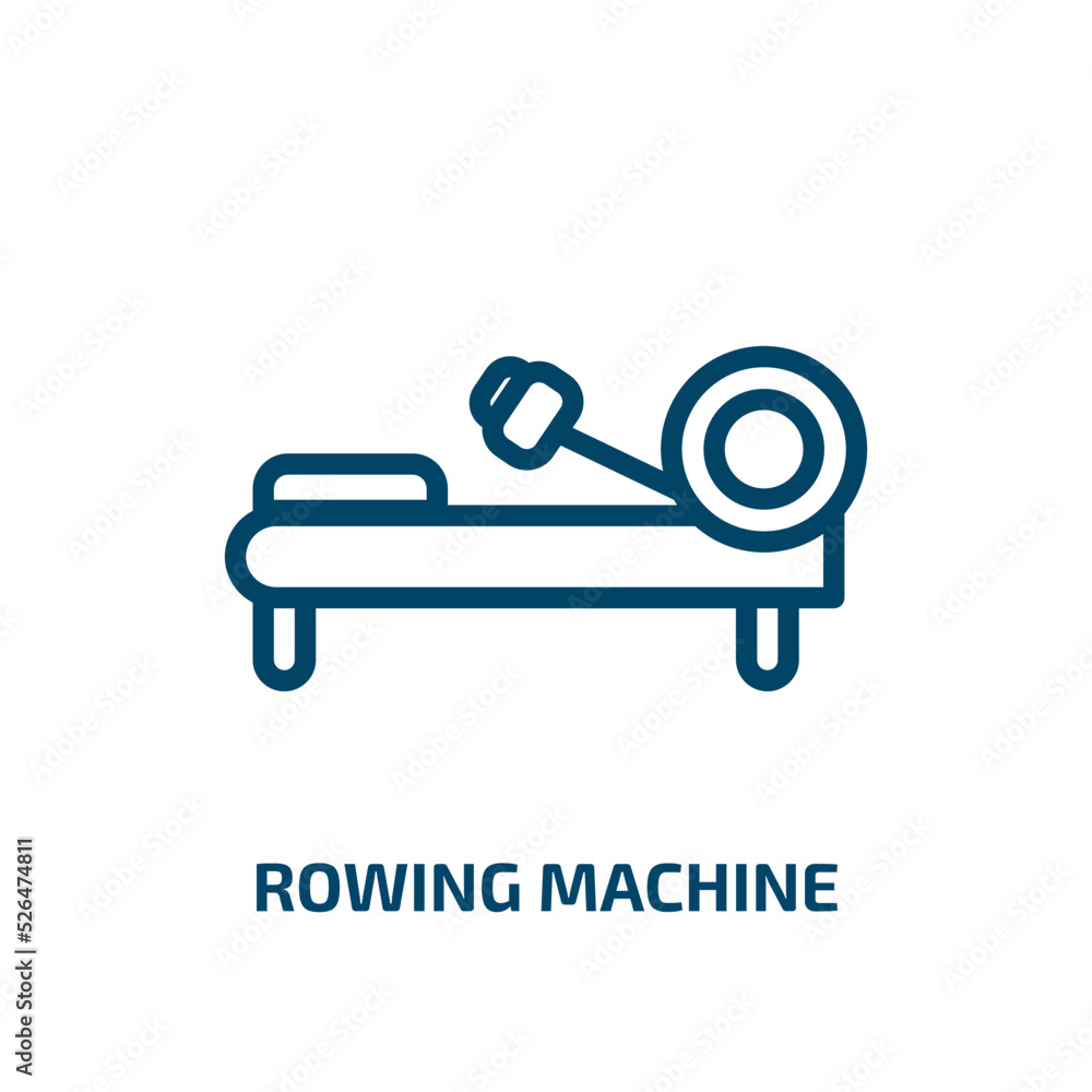 rowing machine icon from gym and fitness collection. Thin linear rowing ...