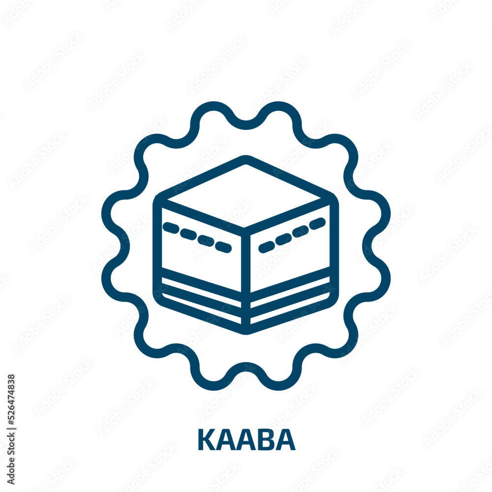 kaaba icon from religion collection. Thin linear kaaba, islamic, muslim ...