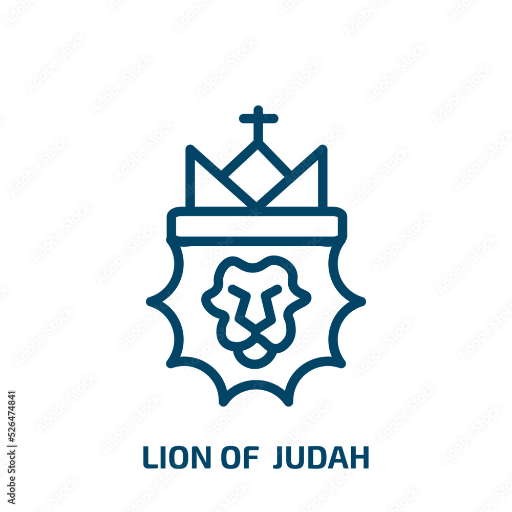 lion of judah icon from religion collection. Thin linear lion of judah ...