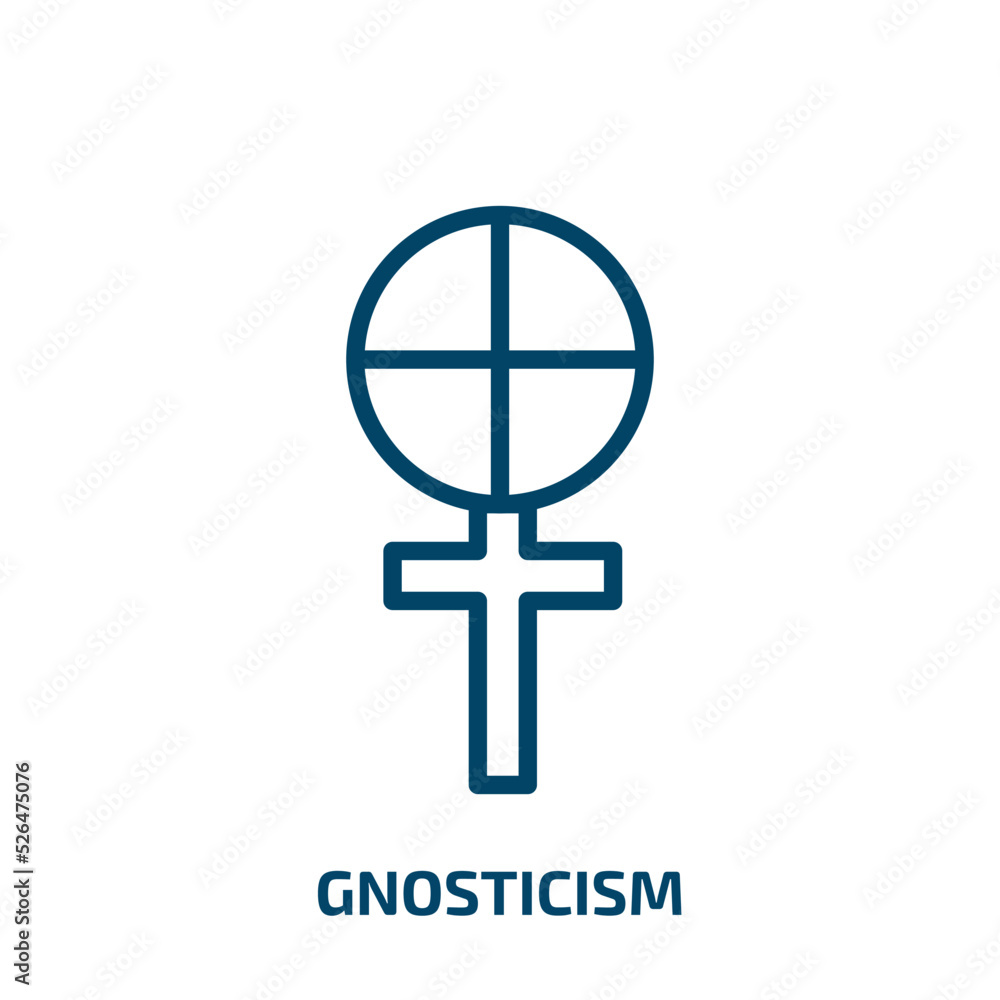 gnosticism icon from religion collection. Thin linear gnosticism, god ...