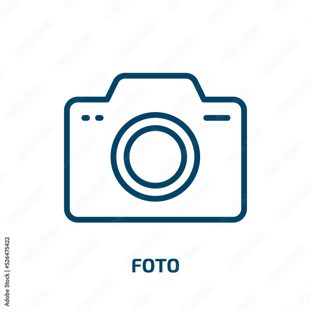 foto icon from shapes collection. Thin linear foto, photo, photography ...