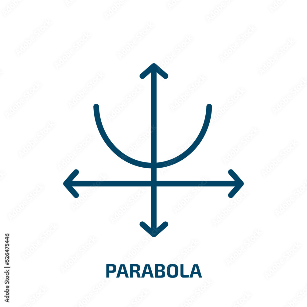parabola icon from shapes collection. Thin linear parabola, food, meal ...