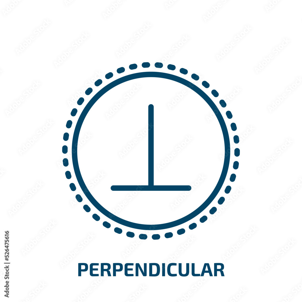 perpendicular symbol icon from signs collection. Thin linear ...