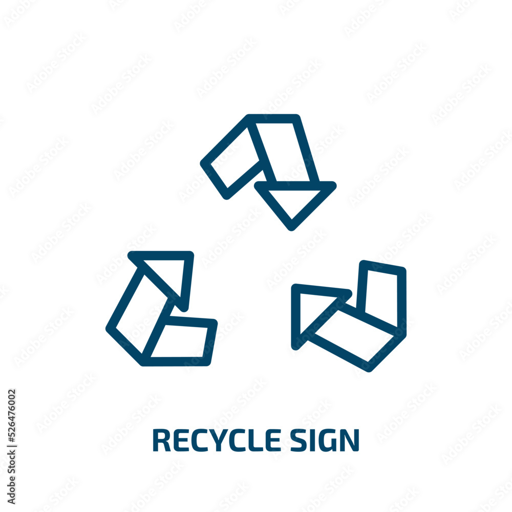 recycle sign icon from user interface collection. Thin linear recycle ...