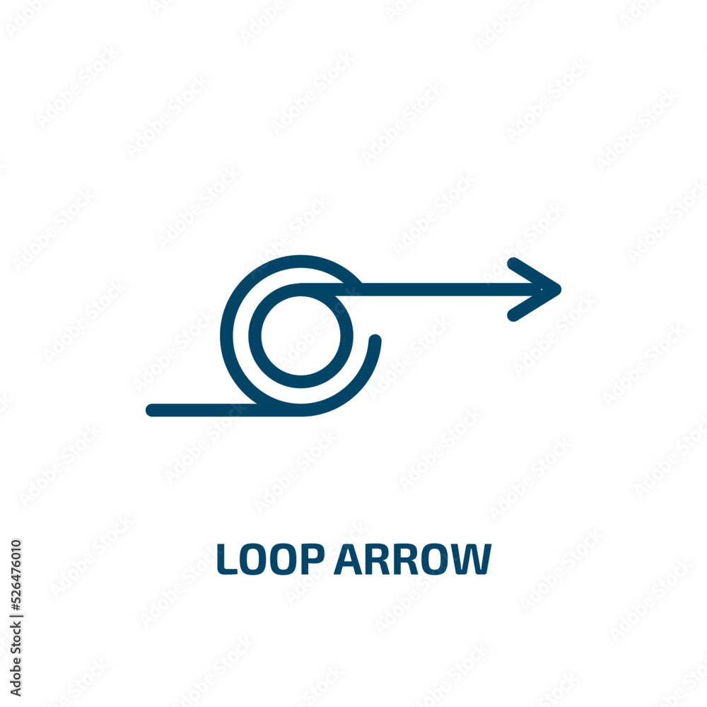 loop arrow icon from user interface collection. Thin linear loop arrow ...