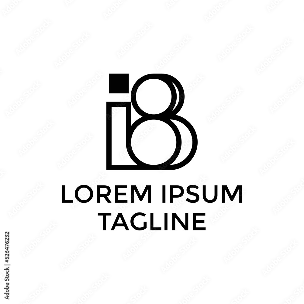 Initial IB8 Logo Design Vector Stock Vector | Adobe Stock