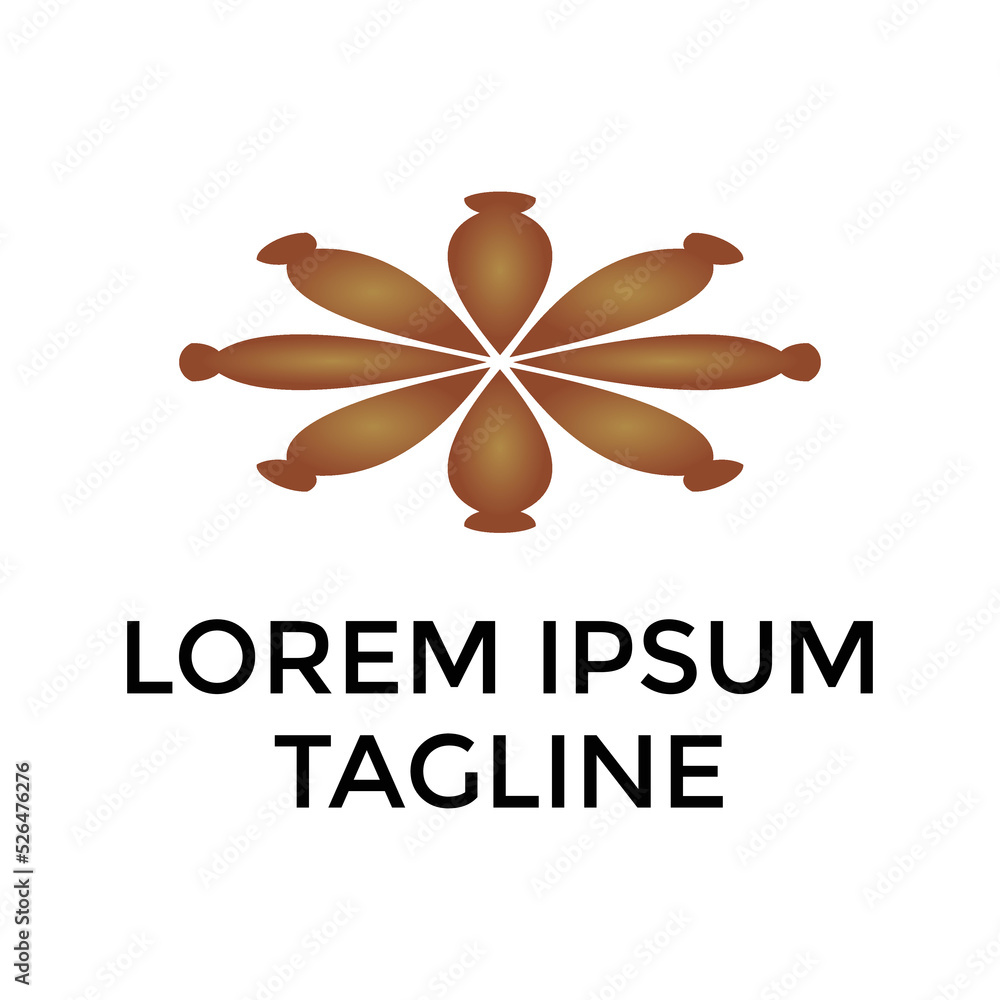 pinhão Fruit Logo Design Template Stock Vector | Adobe Stock