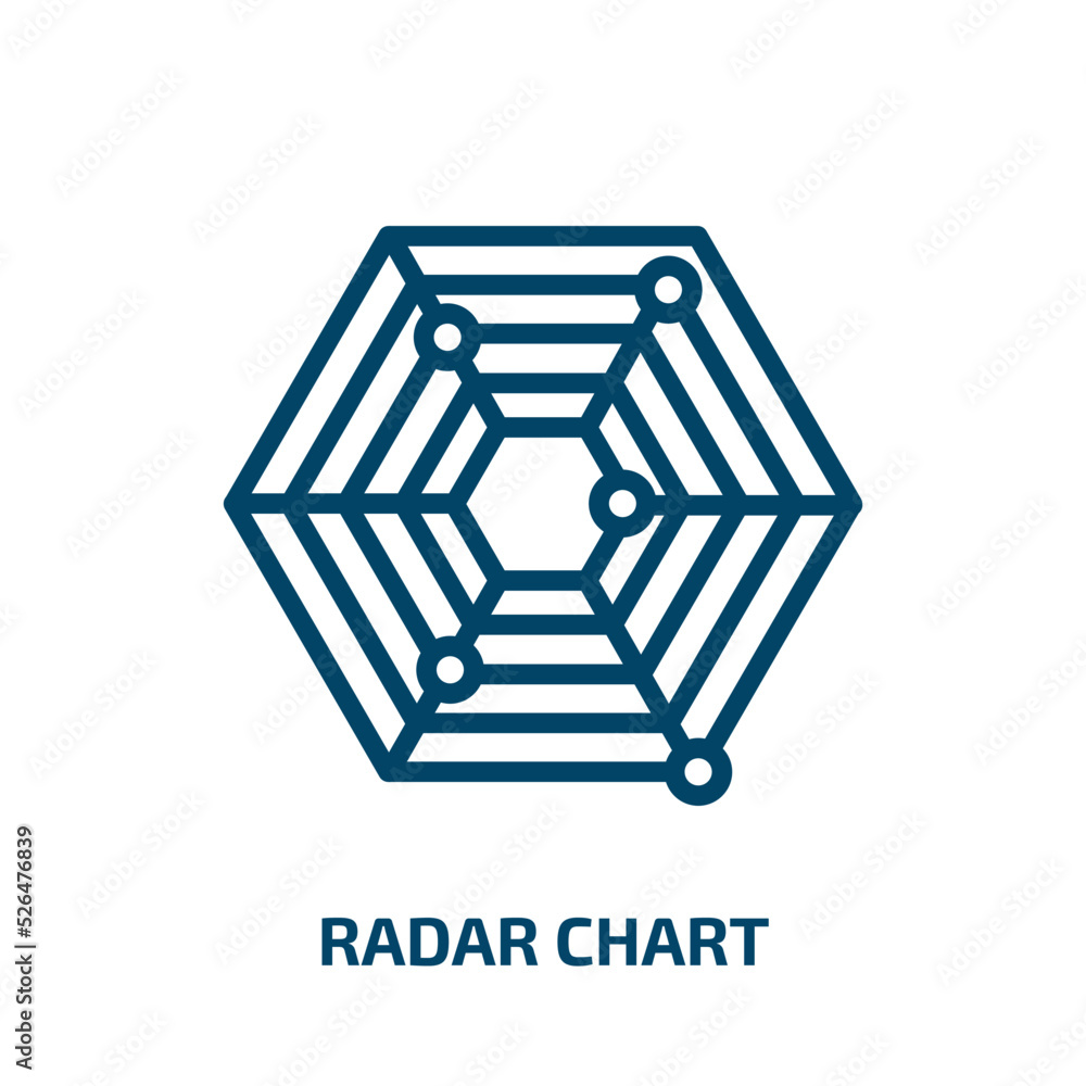 radar chart icon from business and analytics collection. Thin linear ...