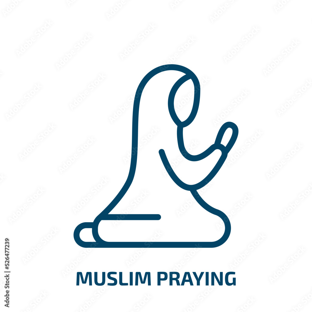 muslim praying icon from cultures collection. Thin linear muslim ... muslim praying icon from cultures collection. Thin linear muslim ...