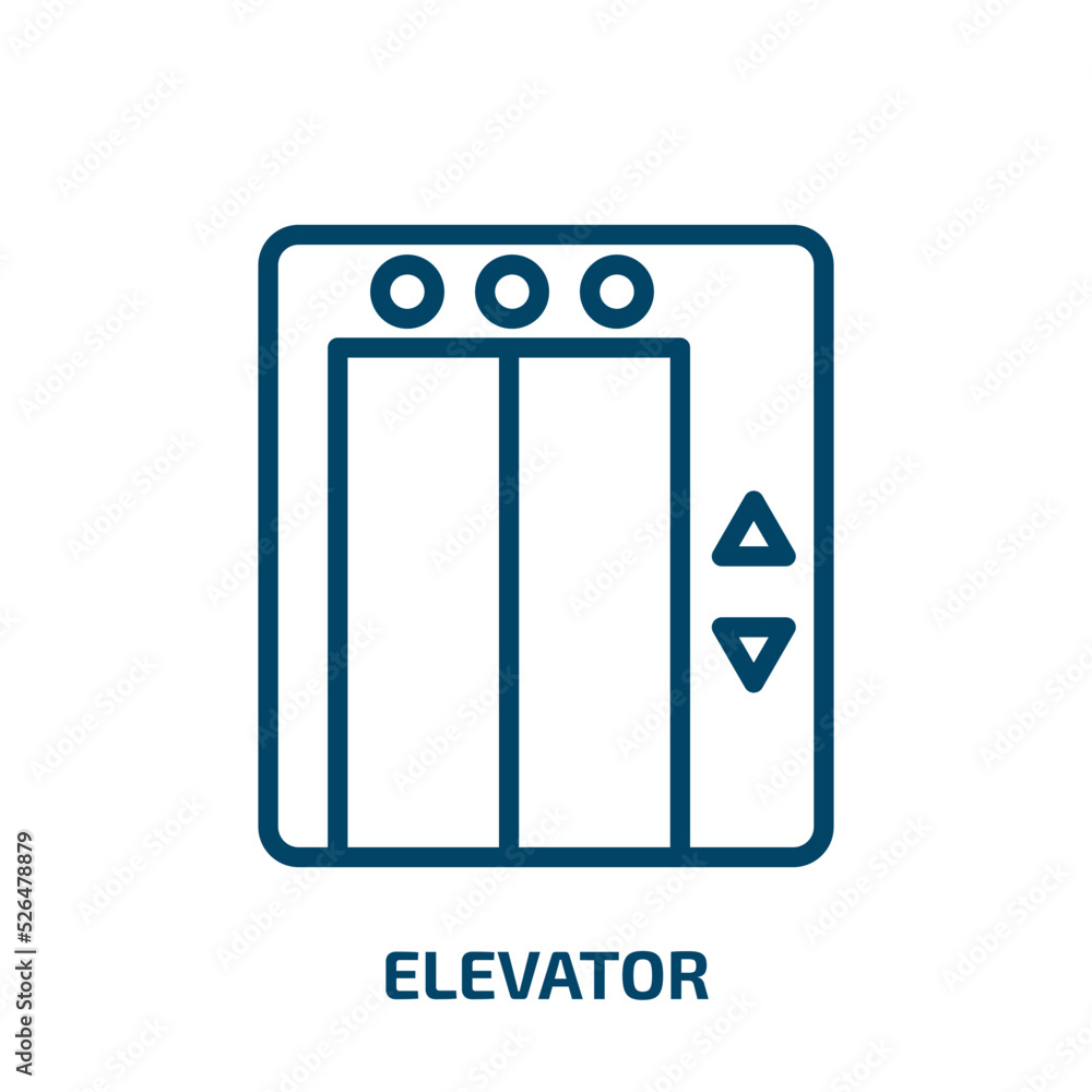elevator icon from hotel and restaurant collection. Thin linear ...