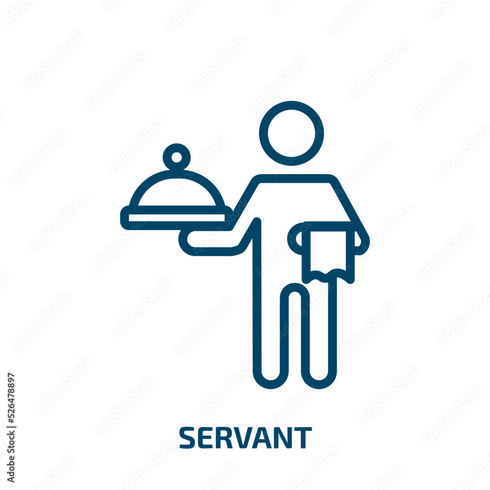 servant icon from hotel and restaurant collection. Thin linear servant ...