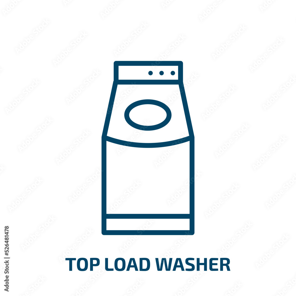 top load washer icon from tools and utensils collection. Thin linear ...