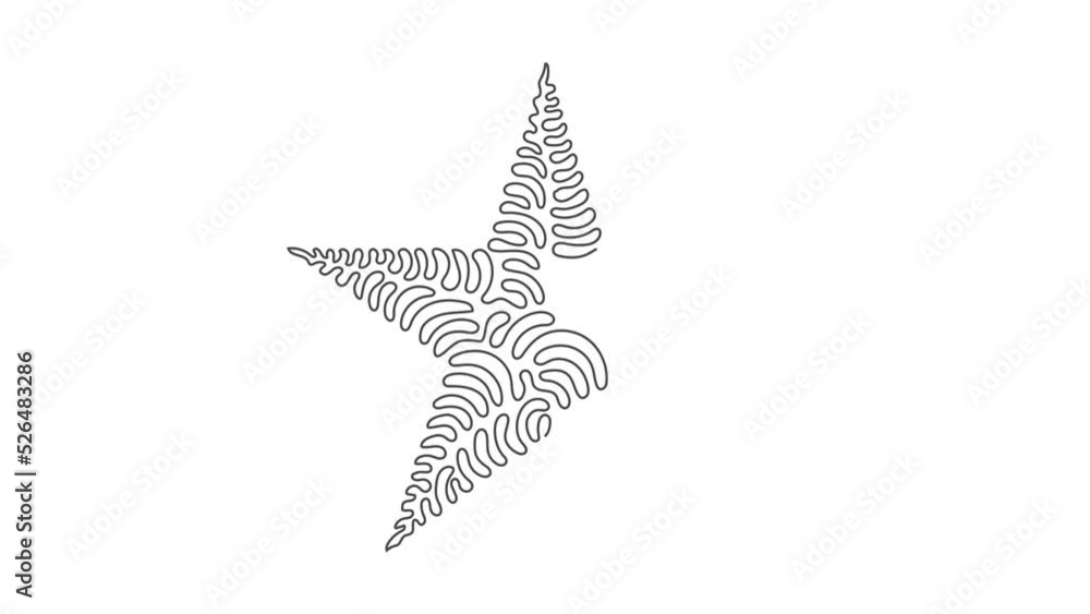 Animation of one line drawing shapes, star. Simple line, outline 3d ...