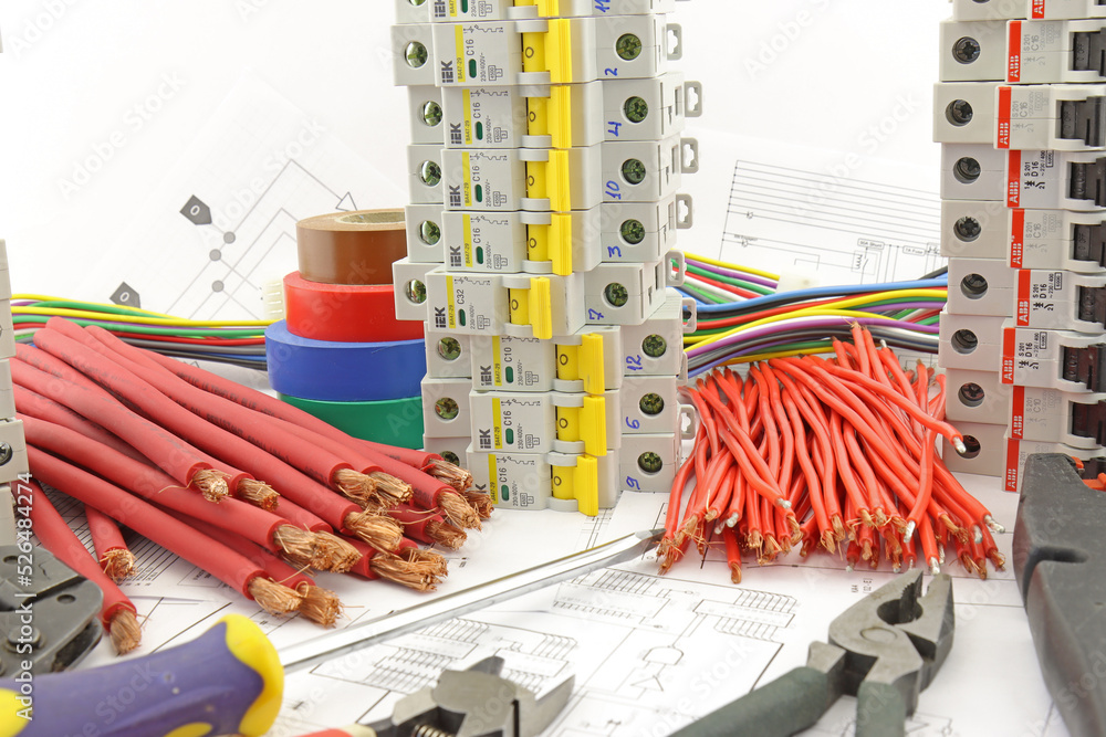 Electrical tools and materials for the installation of an electrical ...