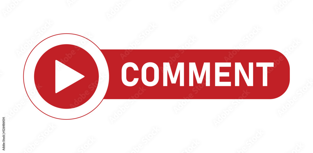 YouTube Channel Comment Button Template Design Stock Vector | Adobe Stock