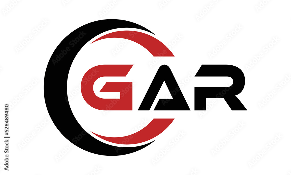 GAR three letter swoosh logo design vector template | monogram logo ...