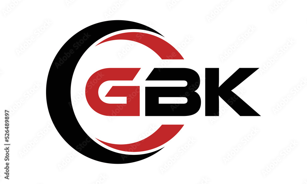 GBK three letter swoosh logo design vector template | monogram logo ...