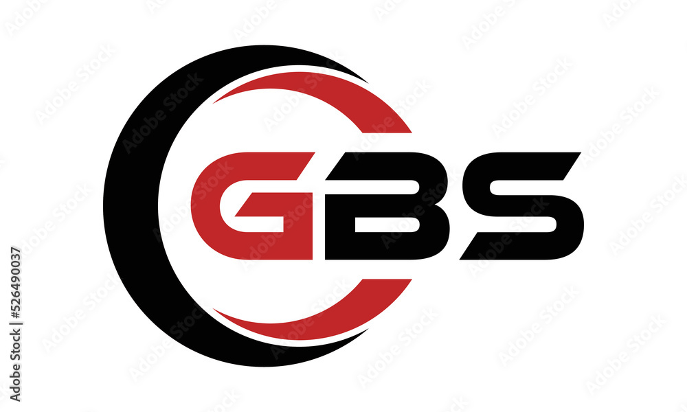 GBS three letter swoosh logo design vector template | monogram logo ...