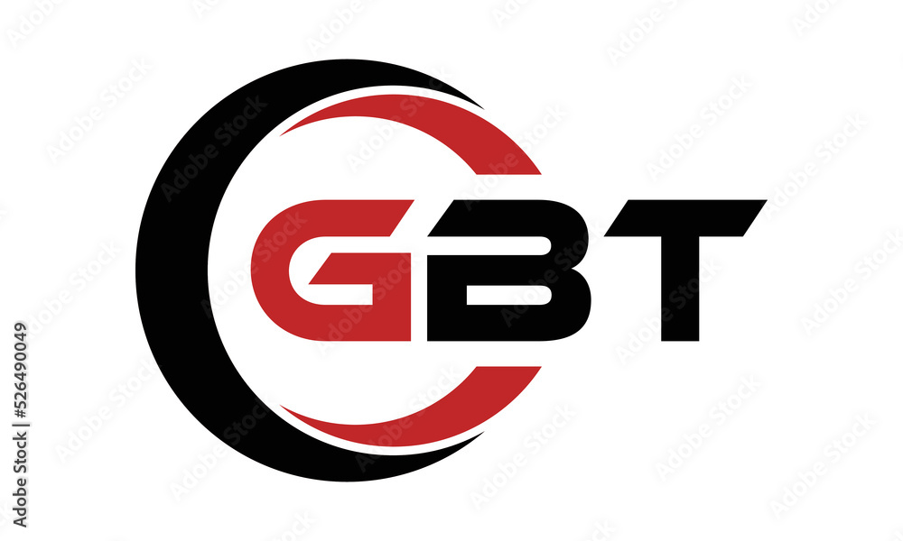 GBT three letter swoosh logo design vector template | monogram logo ...