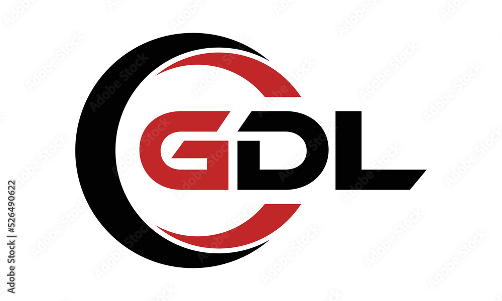 GDL three letter swoosh logo design vector template | monogram logo ...