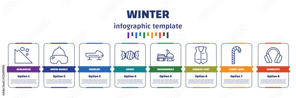infographic template with icons and 8 options or steps. infographic for ...