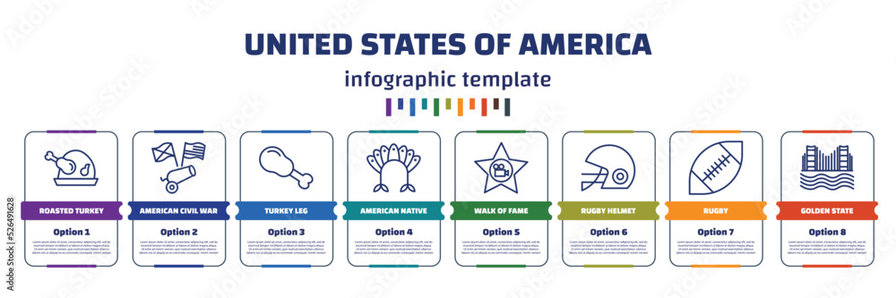 infographic template with icons and 8 options or steps. infographic for ...