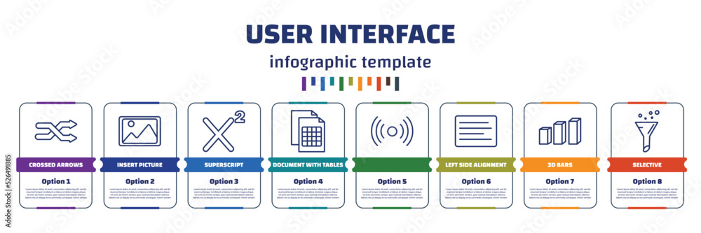 infographic template with icons and 8 options or steps. infographic for ...
