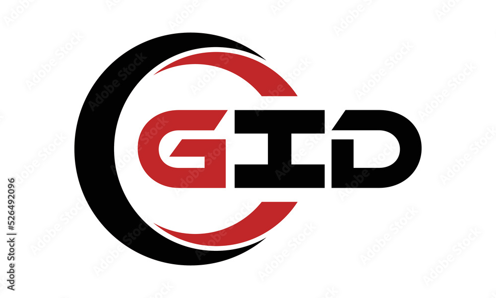 GID three letter swoosh logo design vector template | monogram logo ...