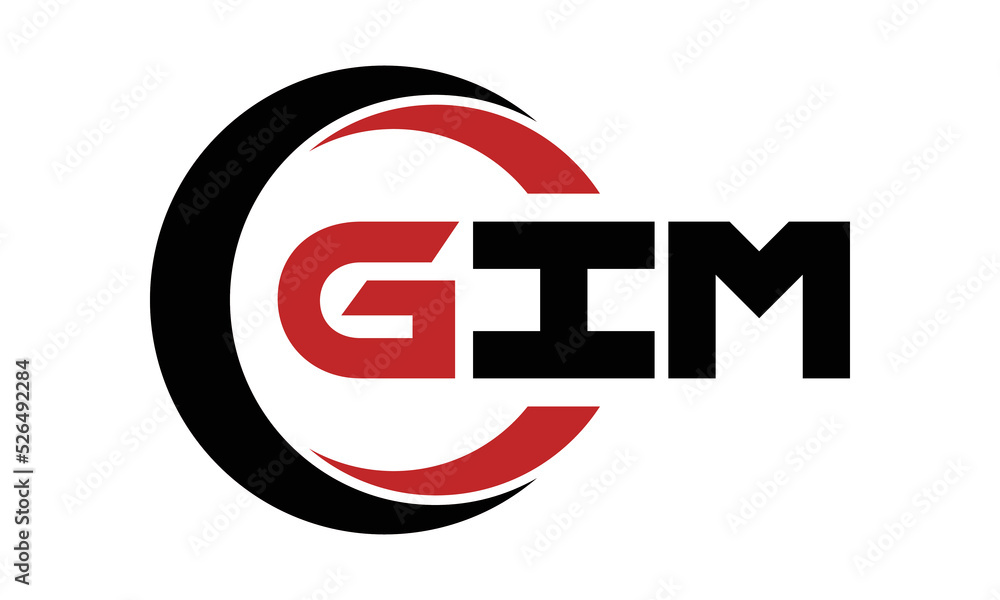 GIM three letter swoosh logo design vector template | monogram logo ...
