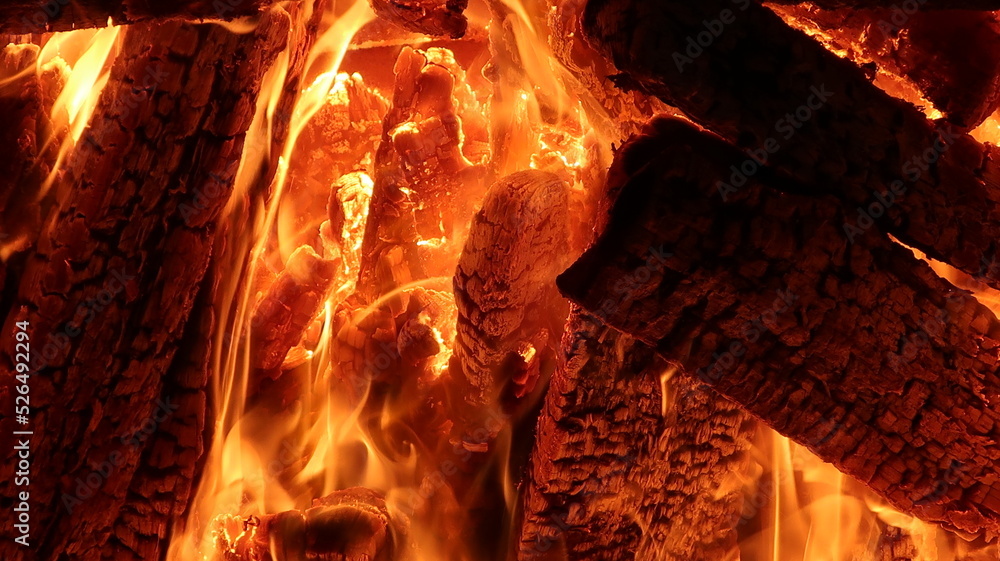 wood fire Stock Photo | Adobe Stock