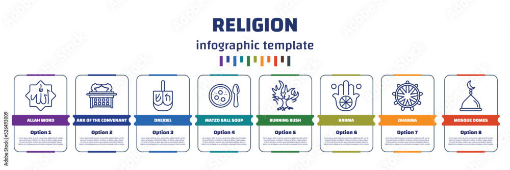 infographic template with icons and 8 options or steps. infographic for ...