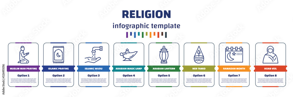 infographic template with icons and 8 options or steps. infographic for ...