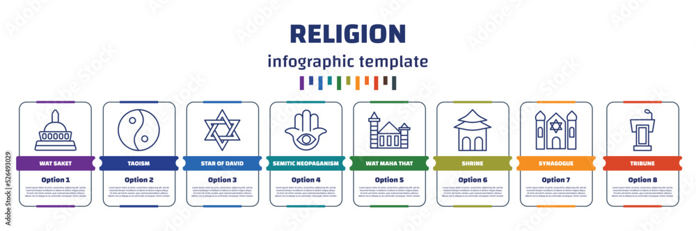 infographic template with icons and 8 options or steps. infographic for ...