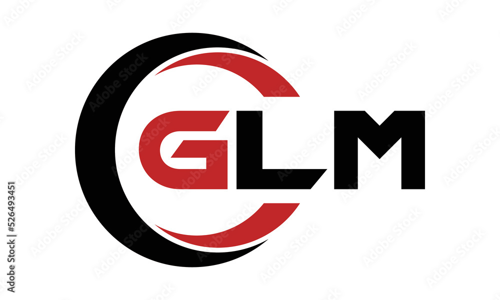 GLM three letter swoosh logo design vector template | monogram logo ...