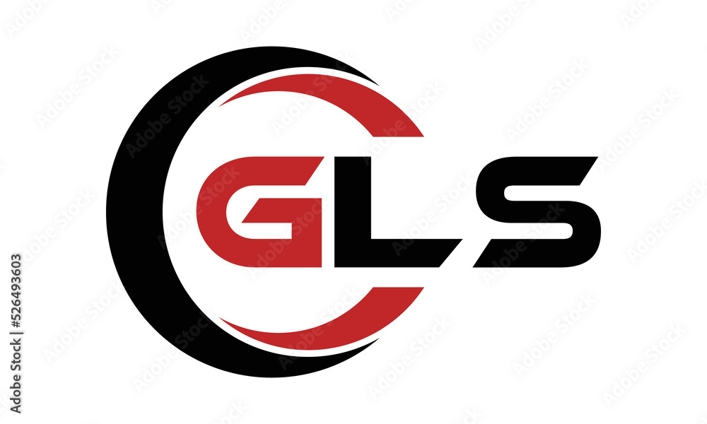 GLS three letter swoosh logo design vector template | monogram logo ...