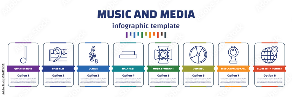 infographic template with icons and 8 options or steps. infographic for ...