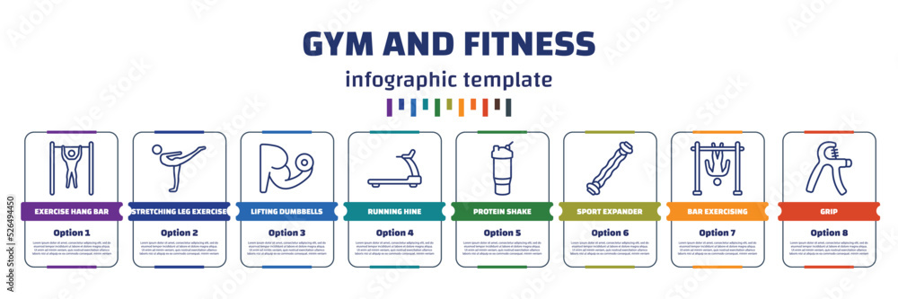 infographic template with icons and 8 options or steps. infographic for ...