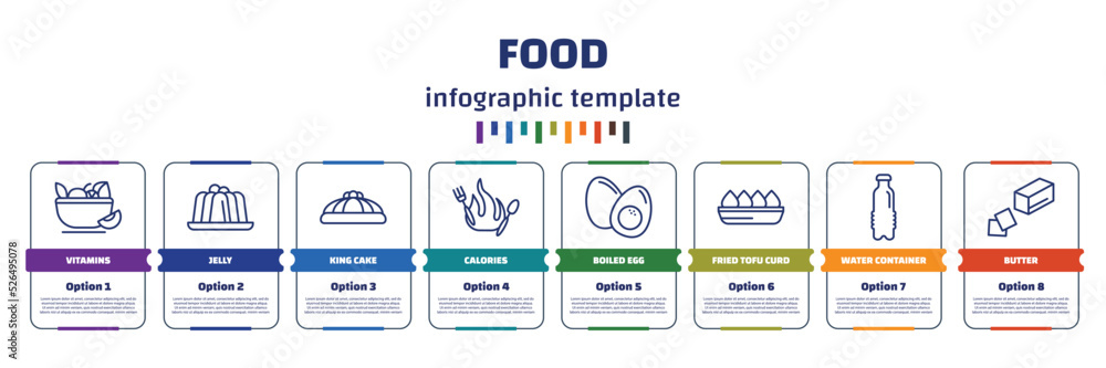 infographic template with icons and 8 options or steps. infographic for ...